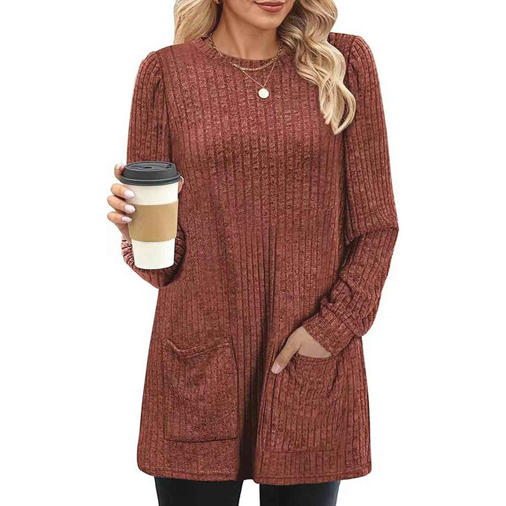 Neues Halblanges Strickkleid Bjarke Herbst Winter – Modegeist